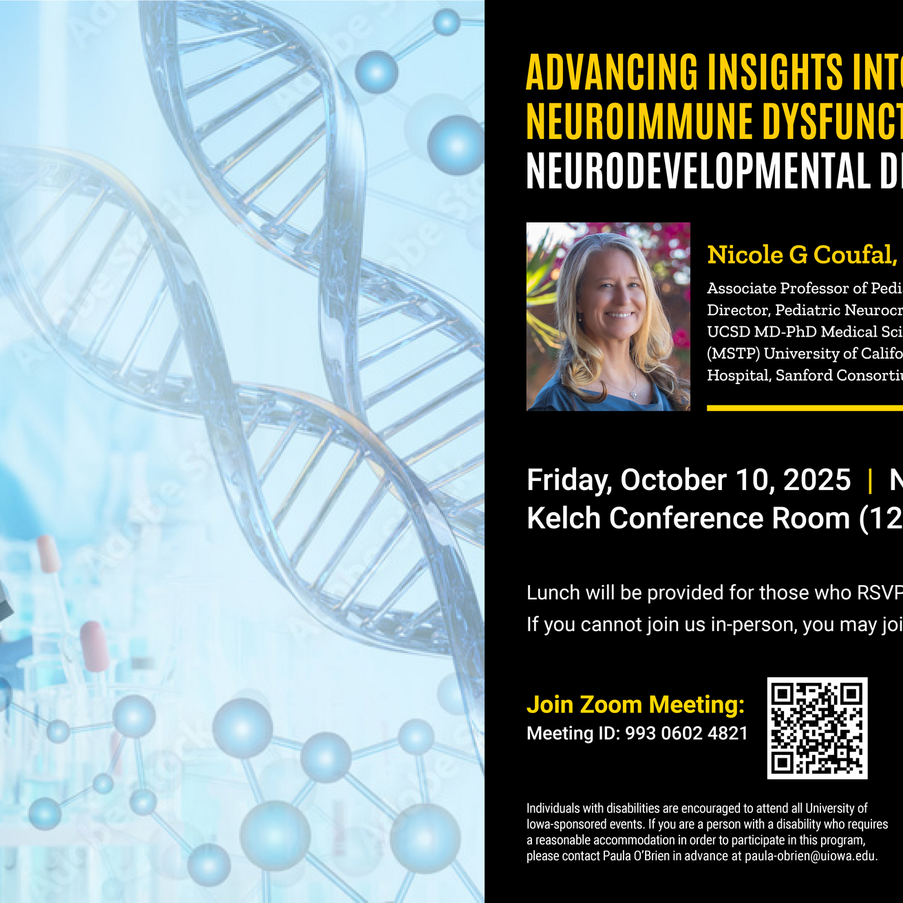 Hawk-IDDRC Seminar: Nicole Coufal, MD, PhD, “Advancing insights into ...